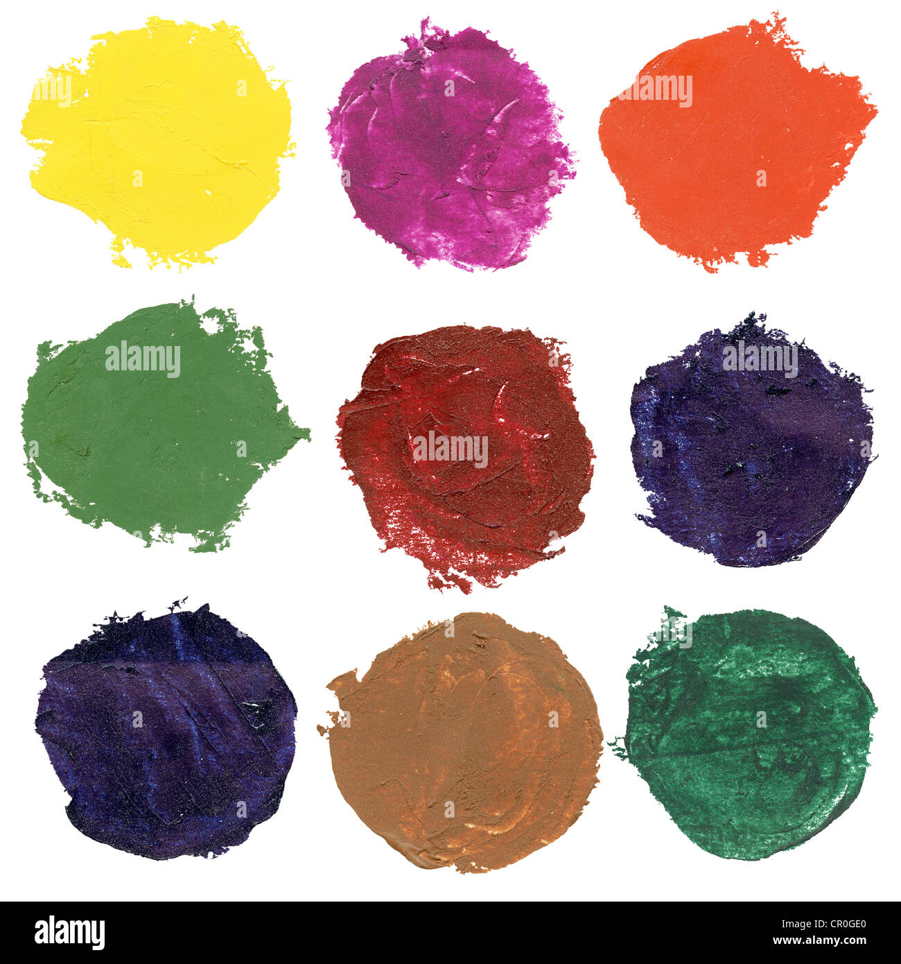 Set of watercolor blobs, isolated on white background Stock Photo - Alamy
