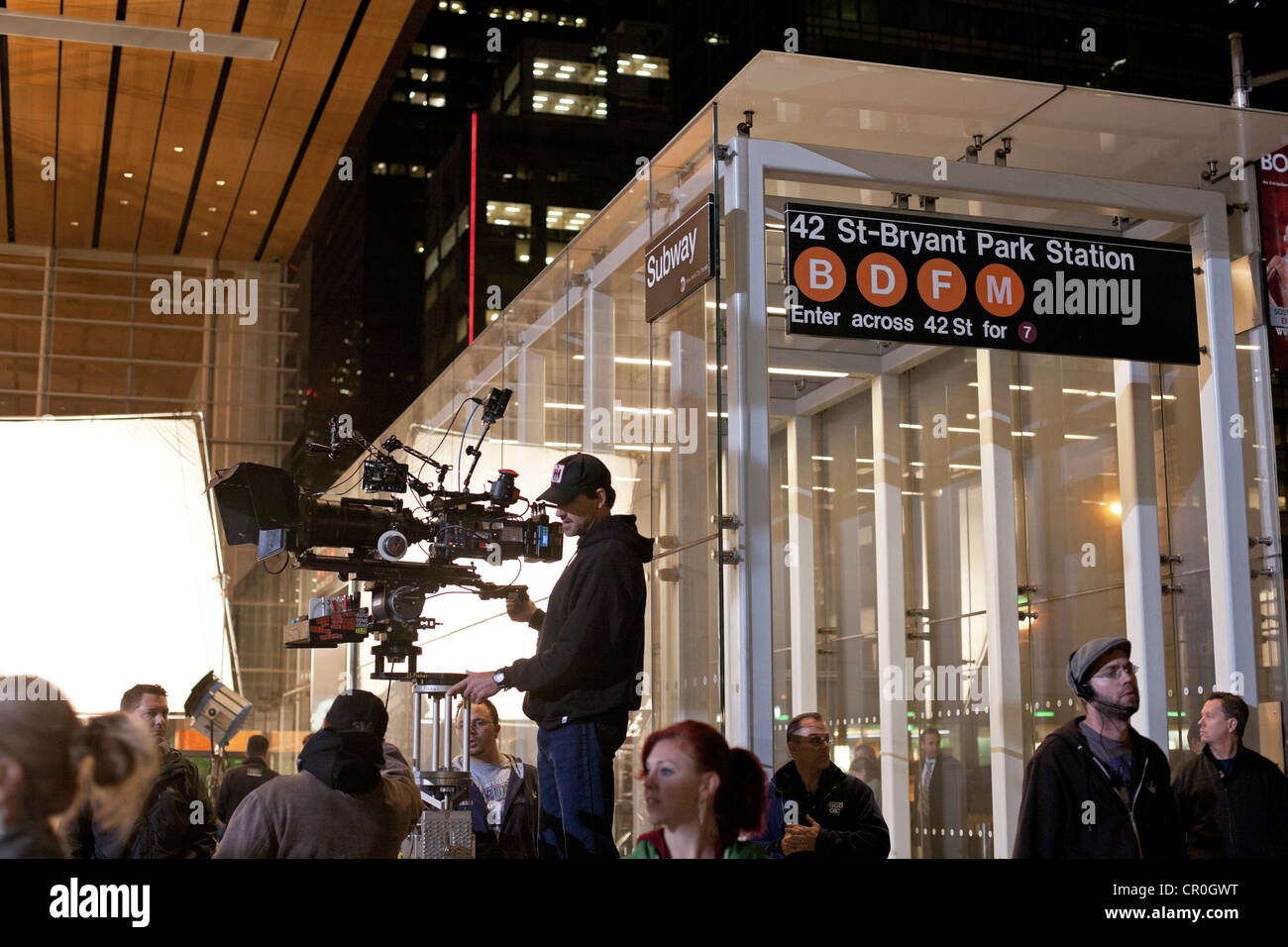 A scene from the HBO television series "The Newsroom" is filmed at ...