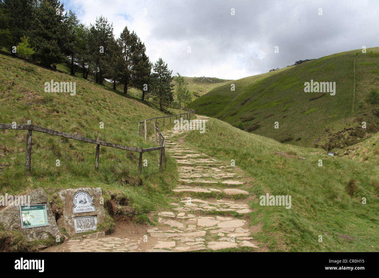Jacobs Ladder Path to the Plateau of Kinder Scout Stock Photo - Alamy