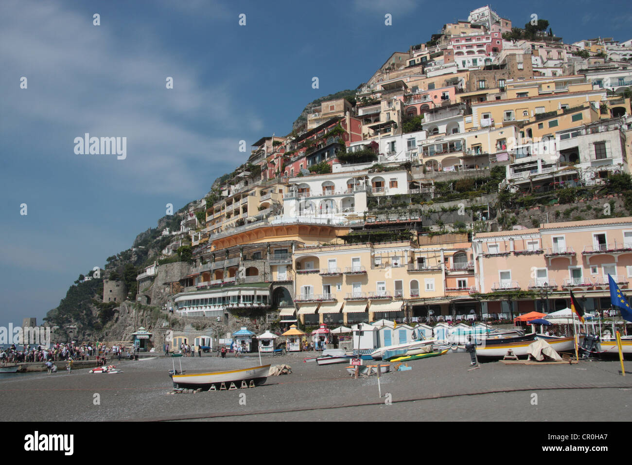 Waterfront at Positano on the Amalfi Coast, Italy Stock Photo - Alamy