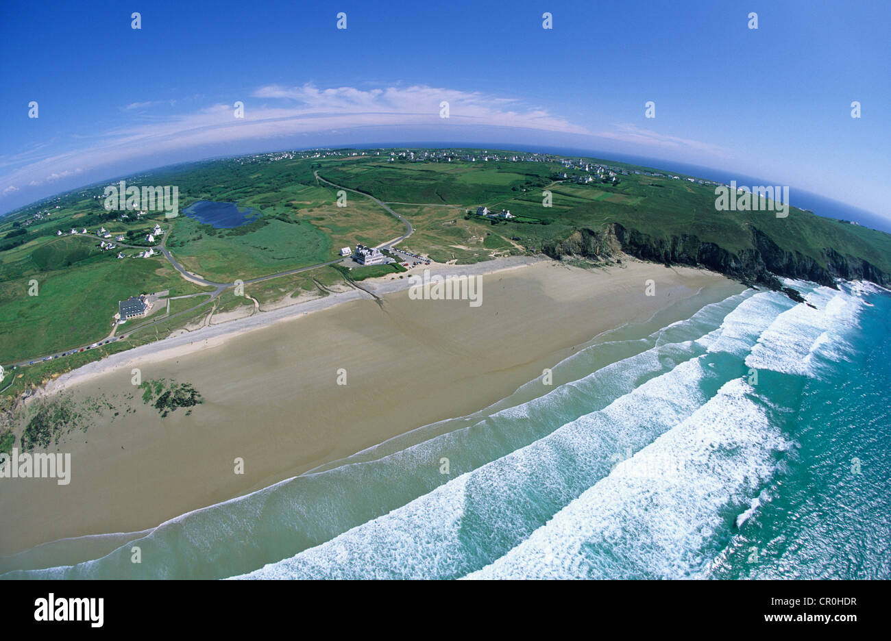 France, Finistere, Iroise Sea, Plogoff, Pointe du Raz, Baie des ...