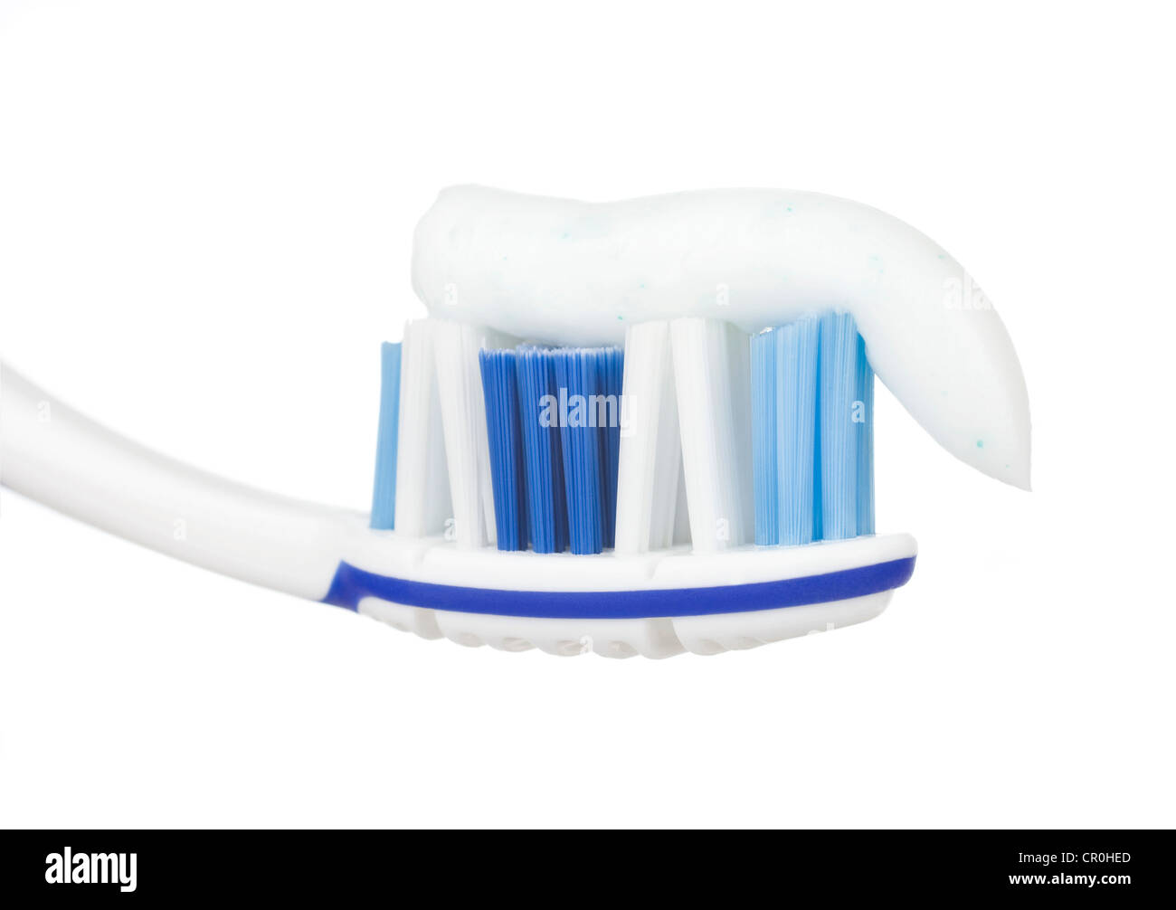 Toothbrush with toothpaste isolated on white background Stock Photo - Alamy