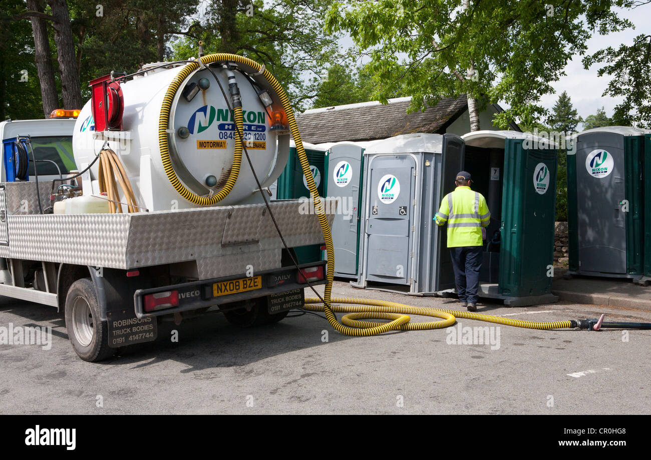 Mobile Toilets Contractor cleaning Event loos at Kirkby Lonsdale for ...