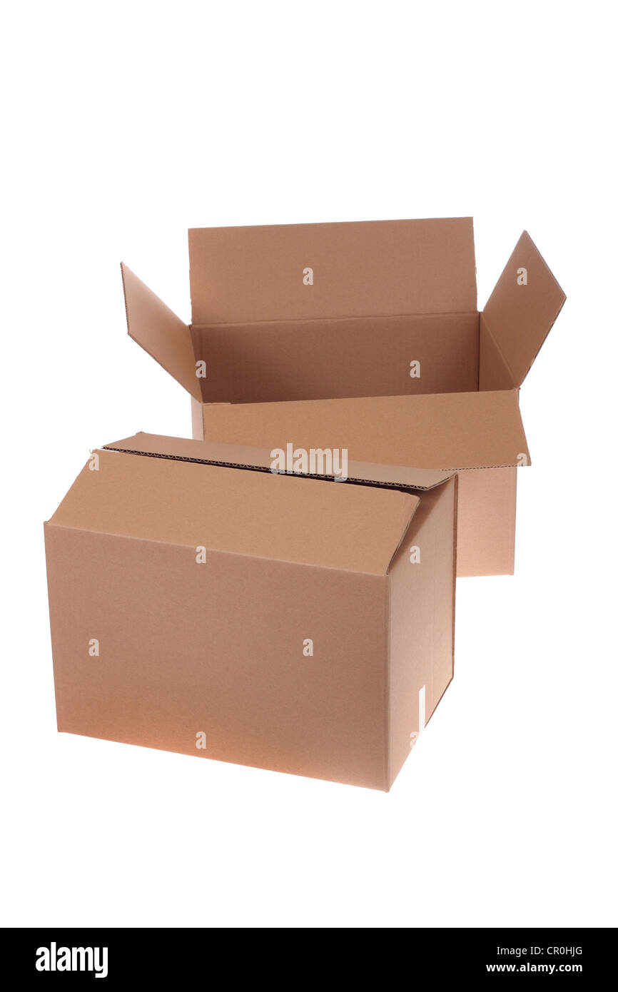 cardboard box, photo on the white background Stock Photo - Alamy