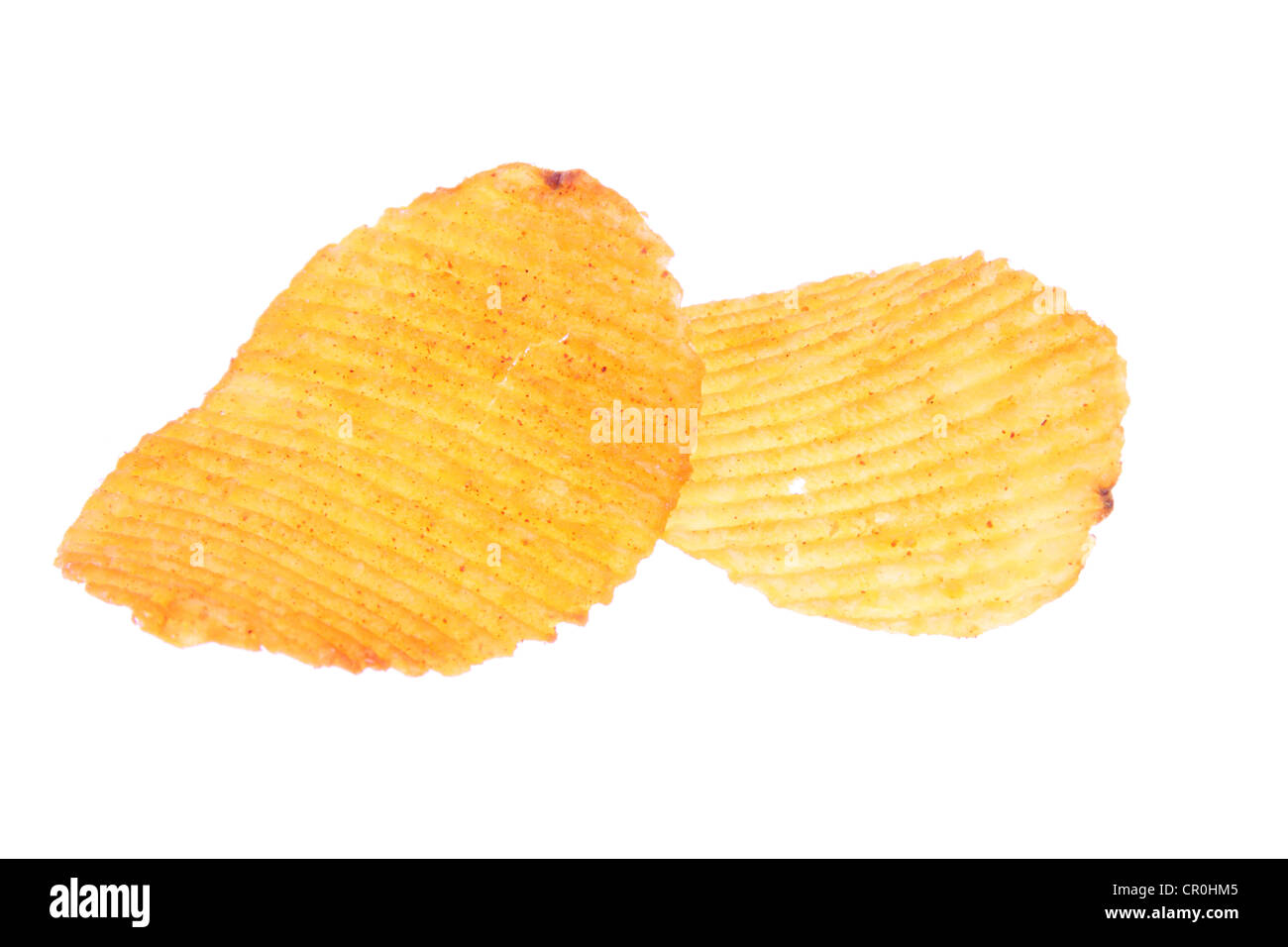 slices of potato chips, photo the white background Stock Photo - Alamy