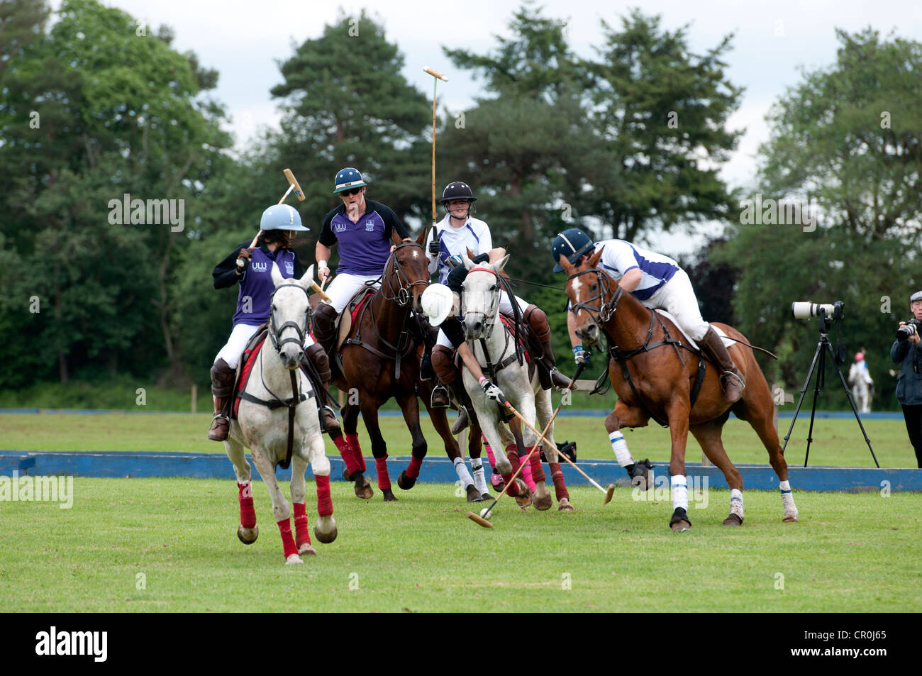 University students polo game Stock Photo - Alamy