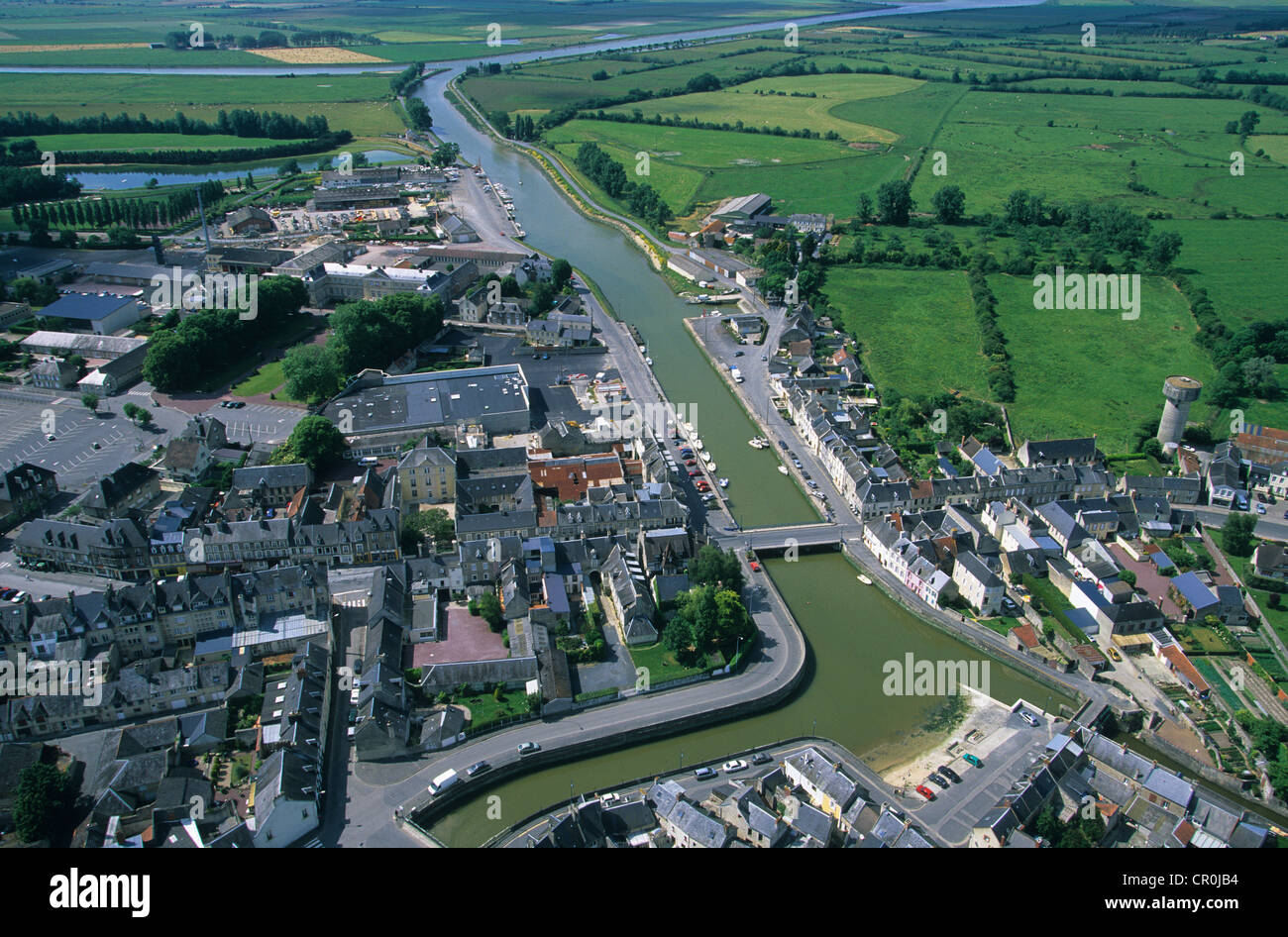 France, Calvados, Isigny sur Mer (aerial view Stock Photo - Alamy