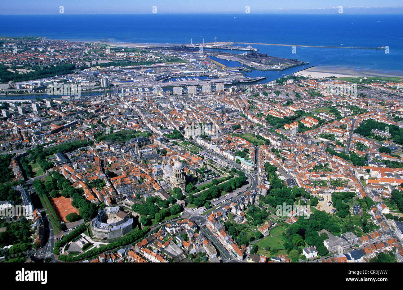 France, Pas de Calais, Boulogne sur Mer (aerial view Stock Photo ...
