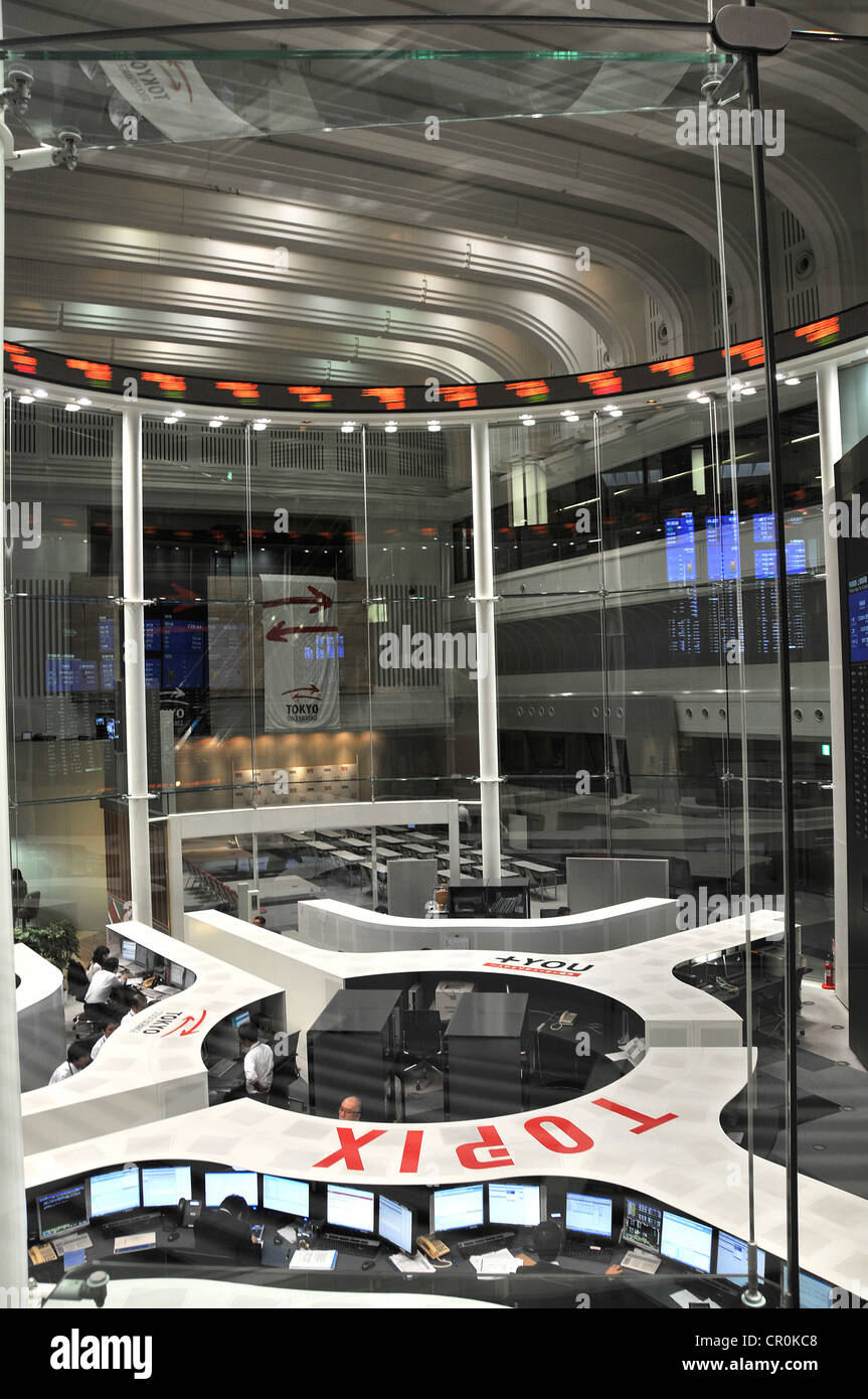 Tokyo Stock Exchange interior Japan Stock Photo - Alamy