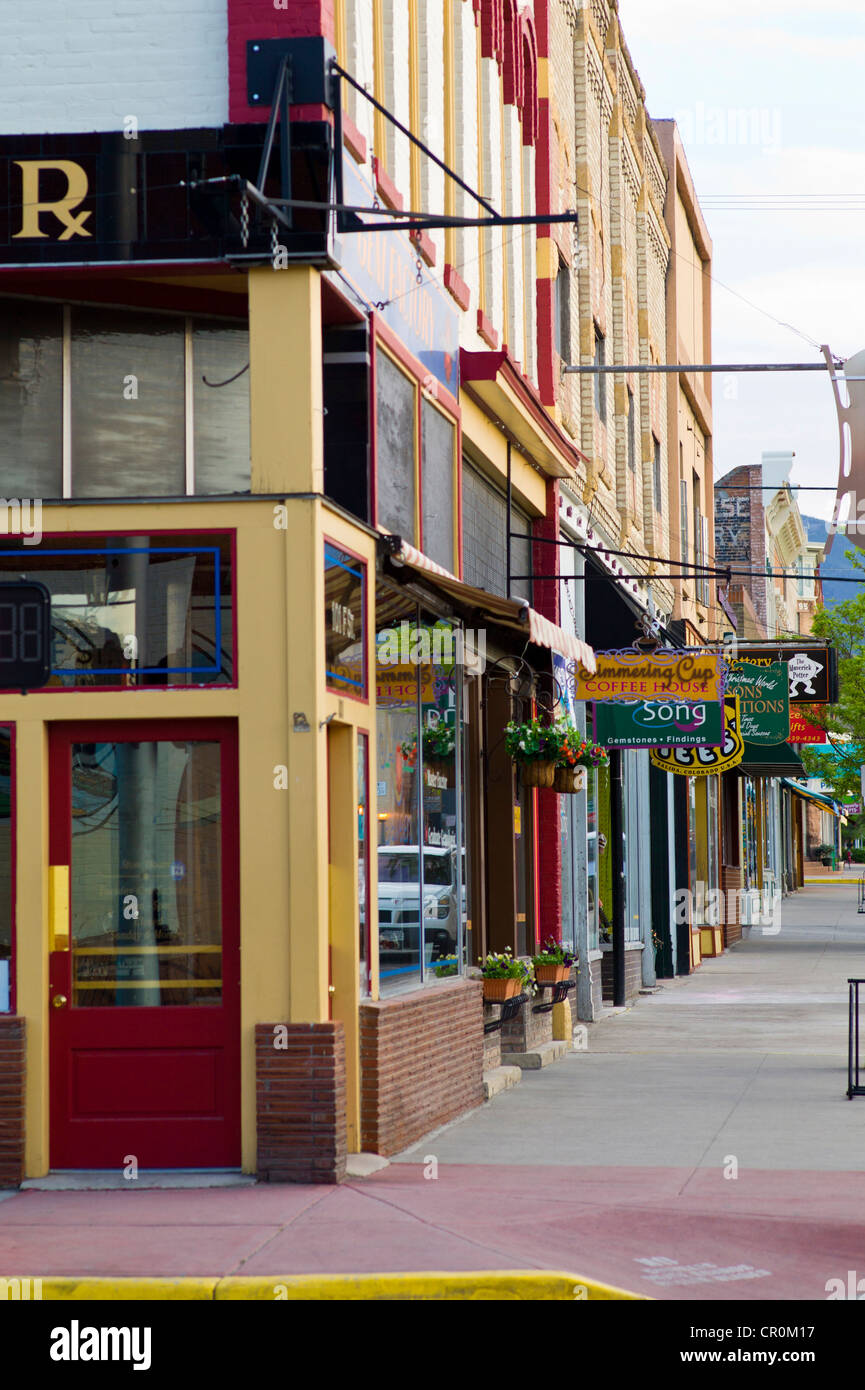 Historic downtown district, small mountain town of Salida, Colorado ...