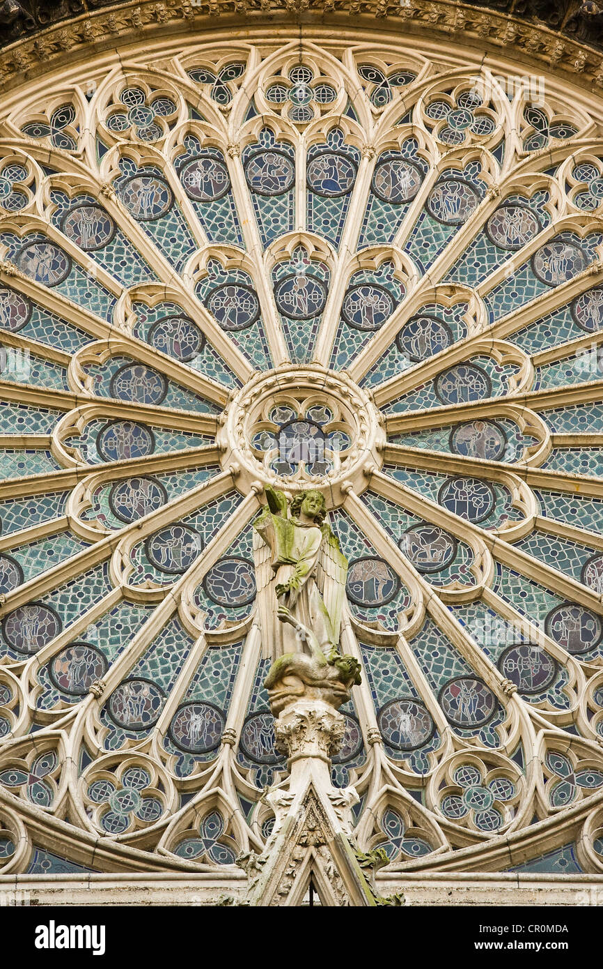 North Rose Window Notre Dame Cathedral Stock Photos & North Rose Window ...