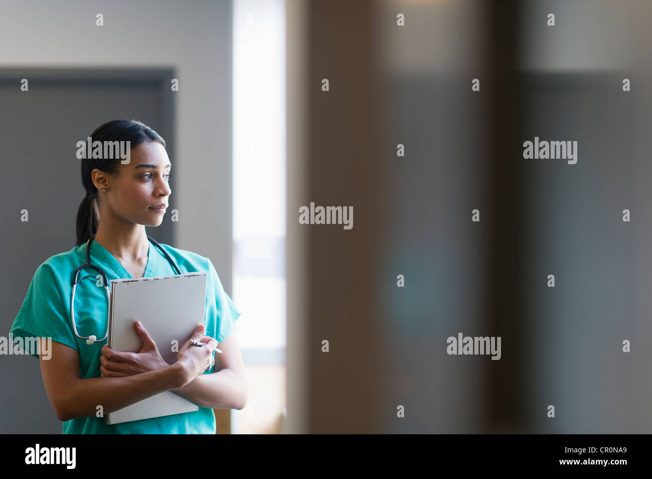 USA, New Jersey, Jersey City, Female nurse in hospital Stock Photo - Alamy