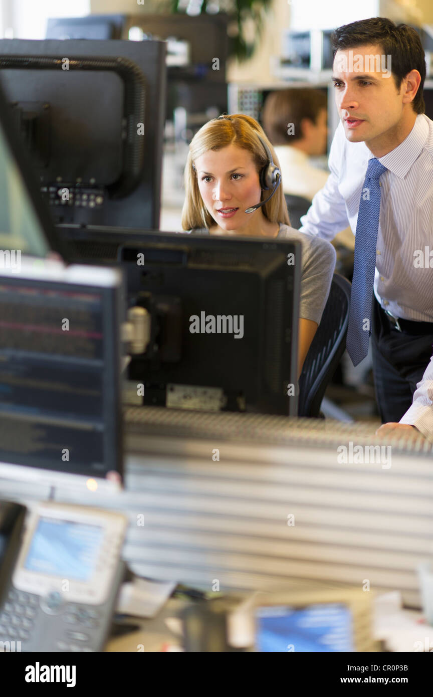 City trader working at trading screen hi-res stock photography and ...