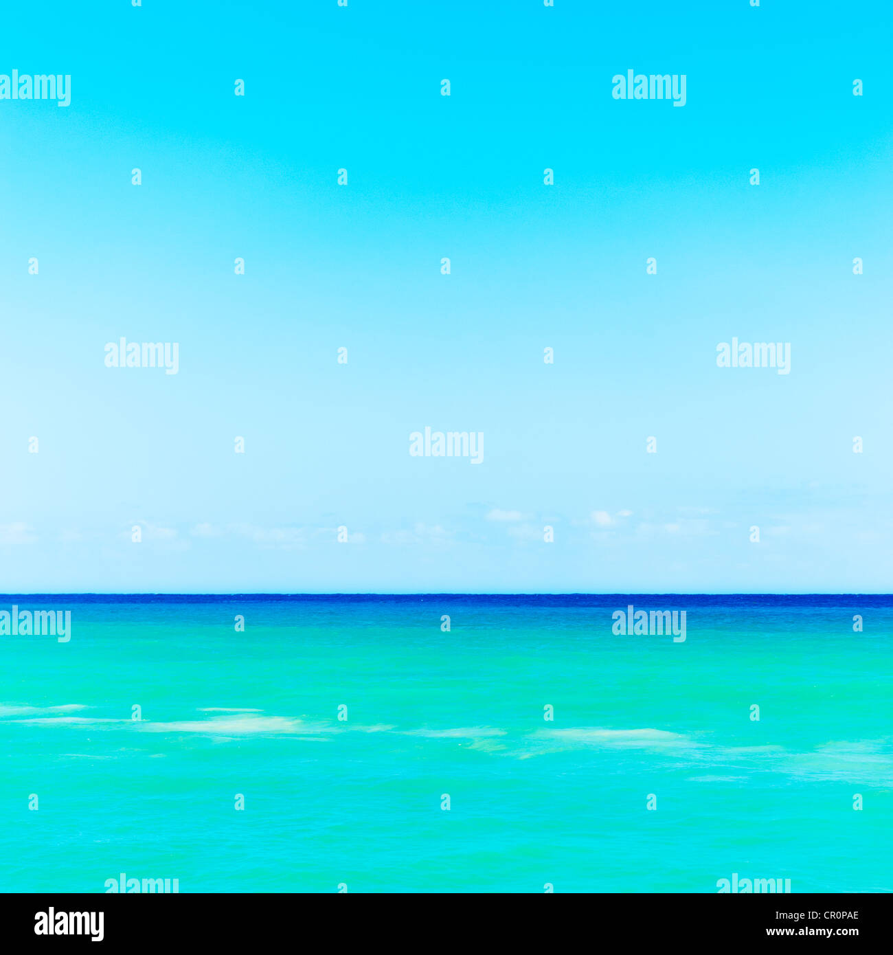 Mexico, Yucatan, Seascape with blue sky Stock Photo - Alamy