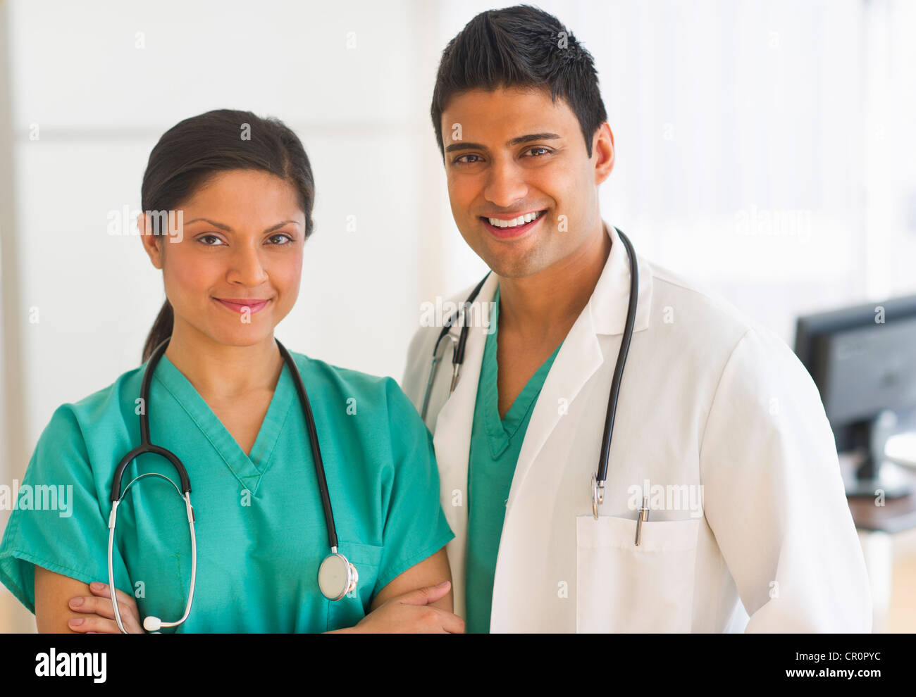 USA, New Jersey, Jersey City, Portrait of two doctors Stock Photo - Alamy