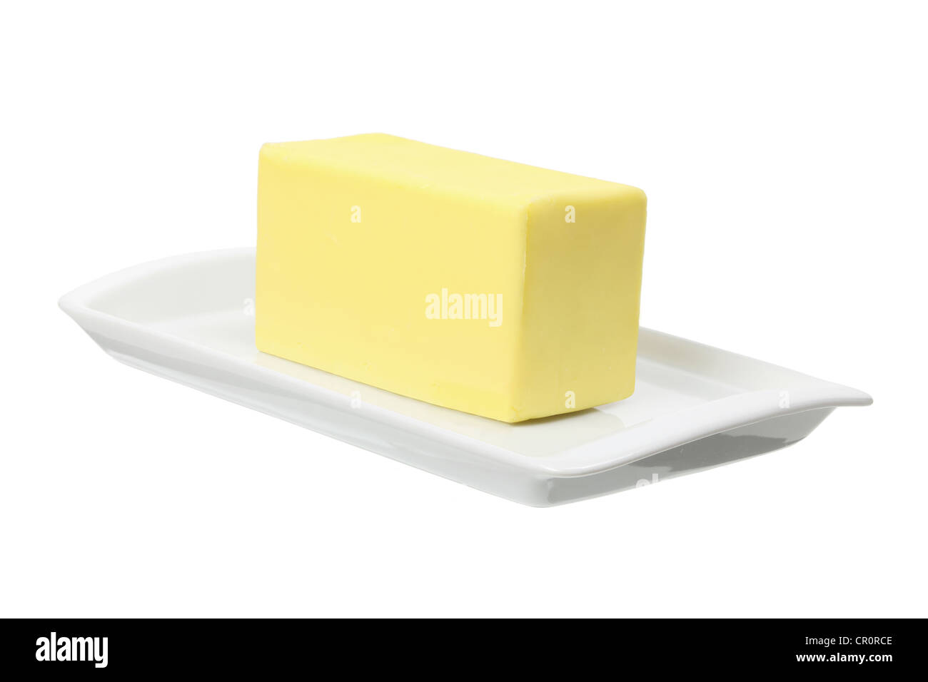 Butter plate white background Cut Out Stock Images & Pictures - Alamy