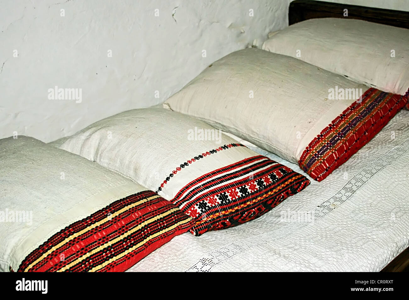 Romanian farmhouse interior, the Banat region (part of Transylvania ...