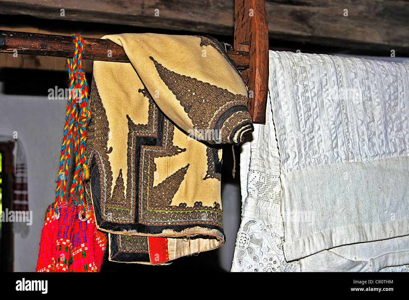 Romanian farmhouse interior, the Banat region (part of Transylvania ...