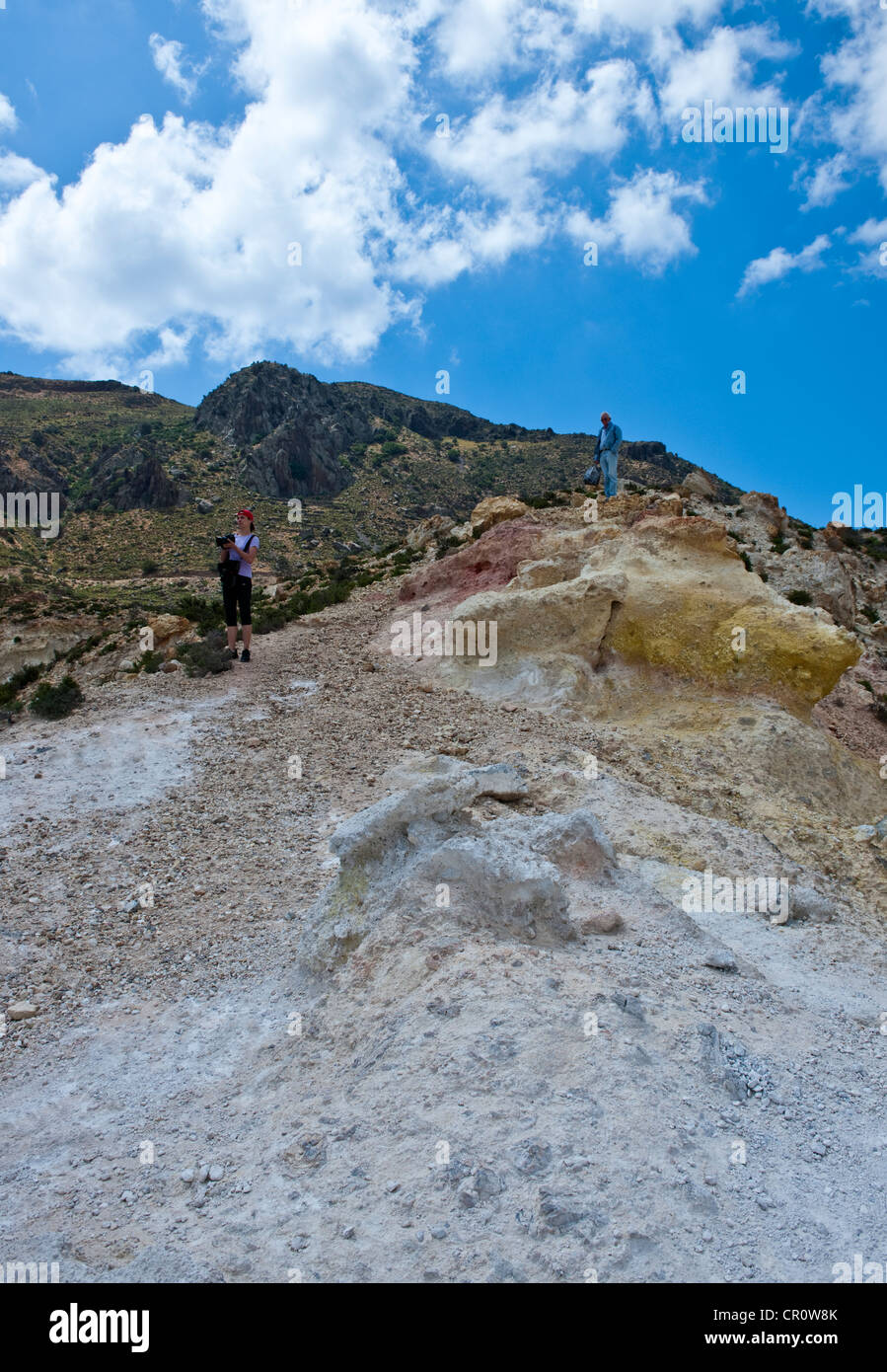 Europe Greece, Dodecanese, Nissyros,the volcano's caldera Stock Photo ...