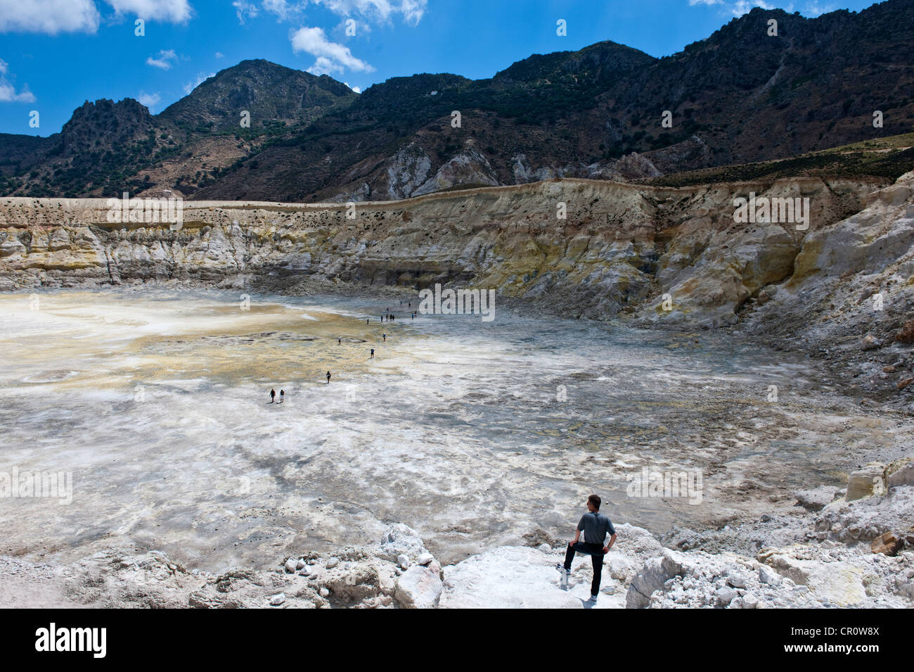 Europe Greece, Dodecanese, Nissyros,the volcano's caldera Stock Photo ...