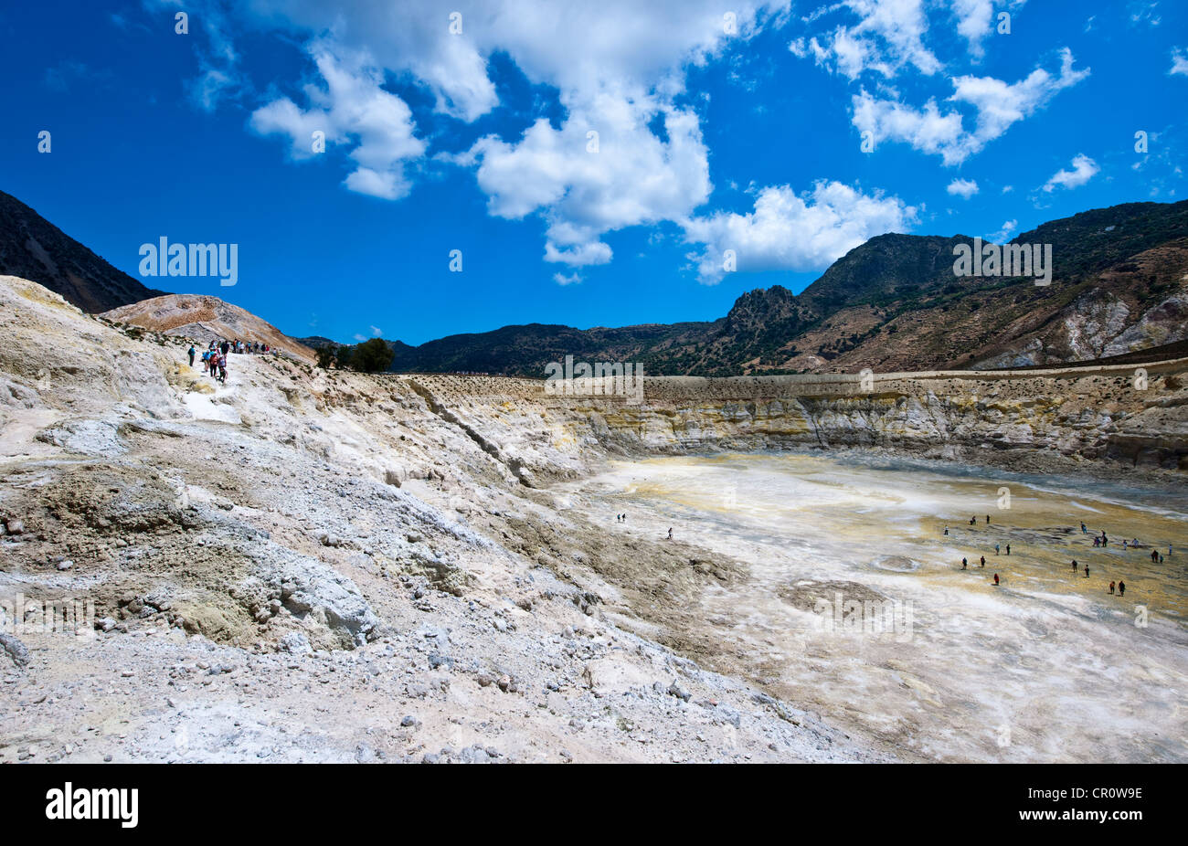 Europe Greece, Dodecanese, Nissyros,the volcano's caldera Stock Photo ...