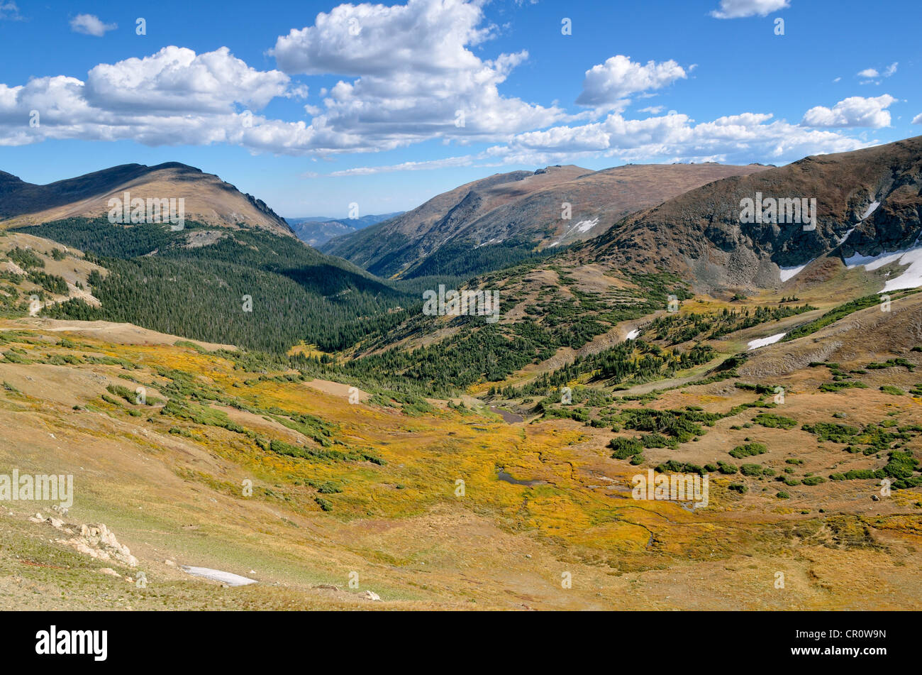 View from the Trail Ridge Road, Rocky Mountain National Park, Colorado ...