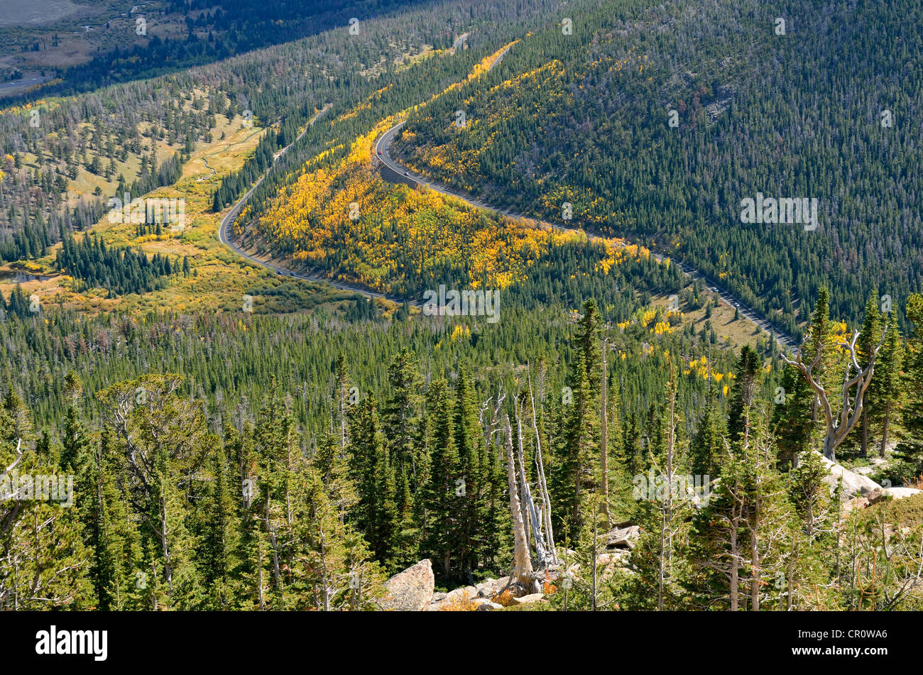 Trail Ridge Road, Rocky Mountain National Park, Colorado, USA Stock ...