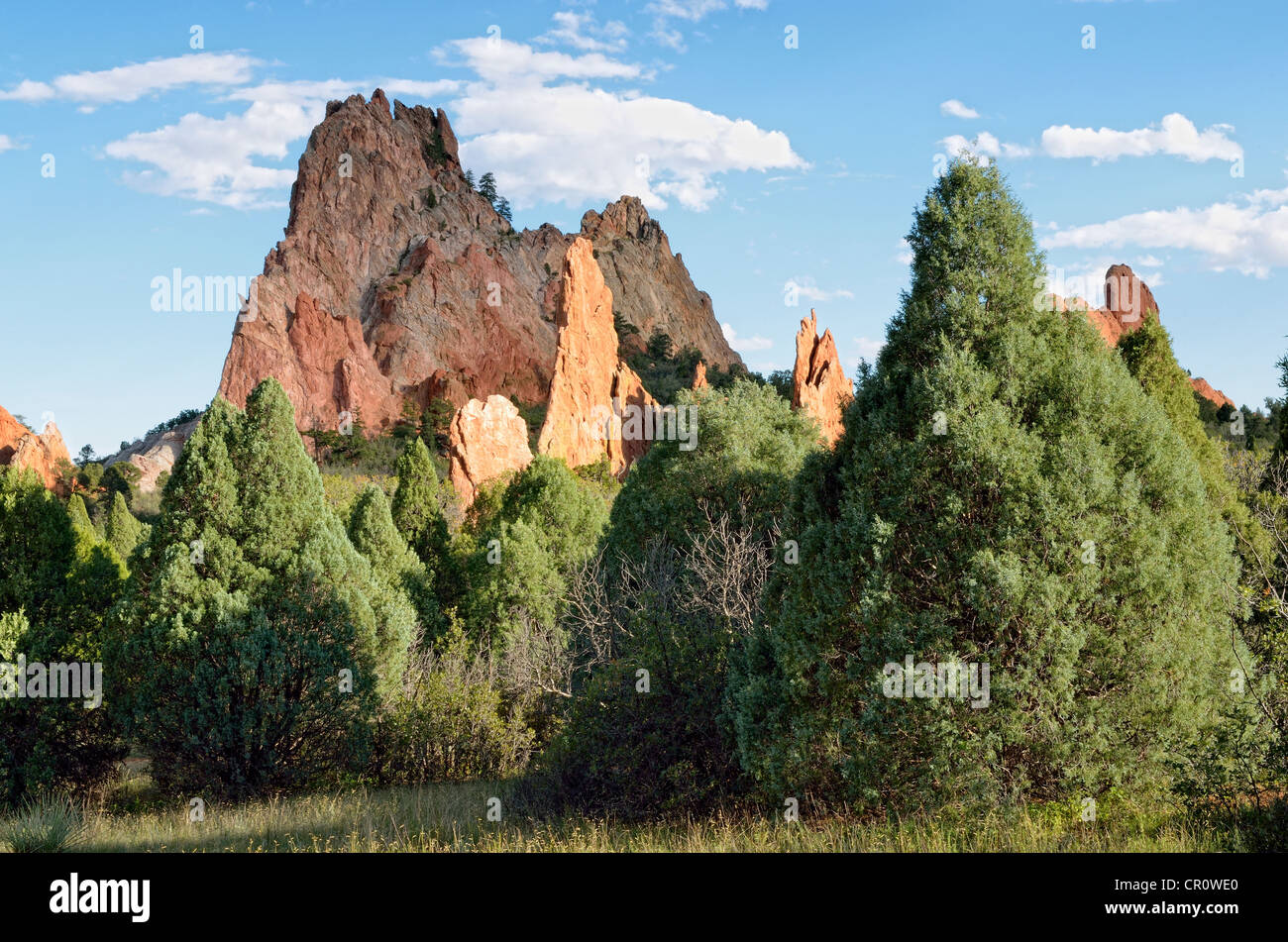 Cathedral Rock or Gray Rock, Garden of the Gods, red sandstone ...