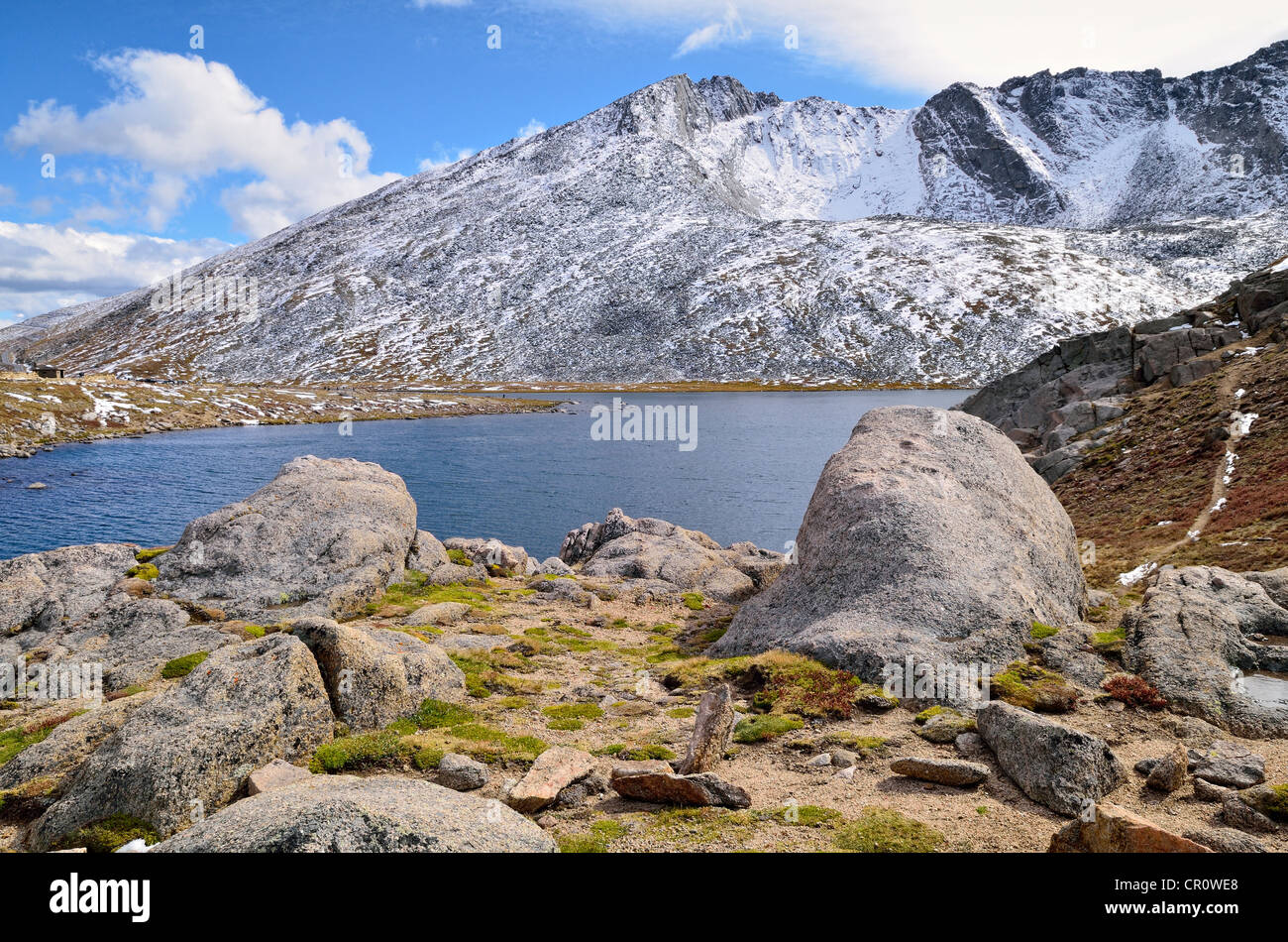 Summit Lake with Mount Evans, Mount Evans Wilderness Arapaho National ...