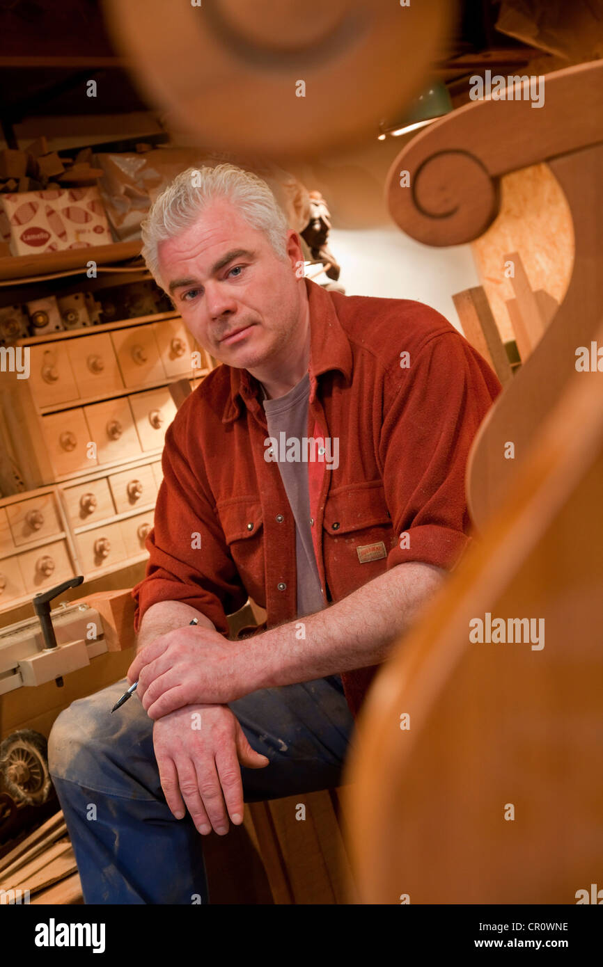 France, Paris, cabinet making, lulli workshop, craftman cabinet maker ...