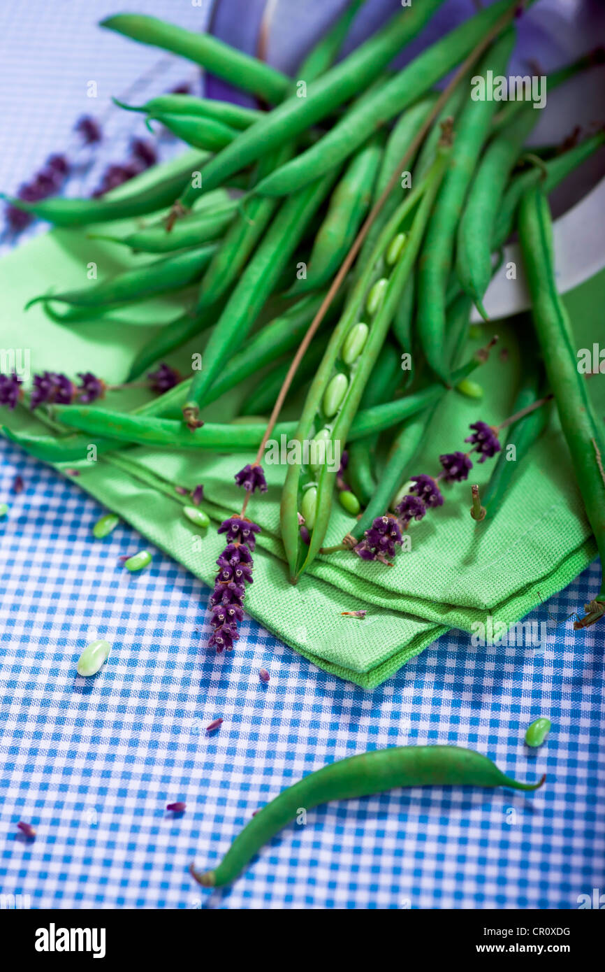 Green beans on a table Stock Photo - Alamy