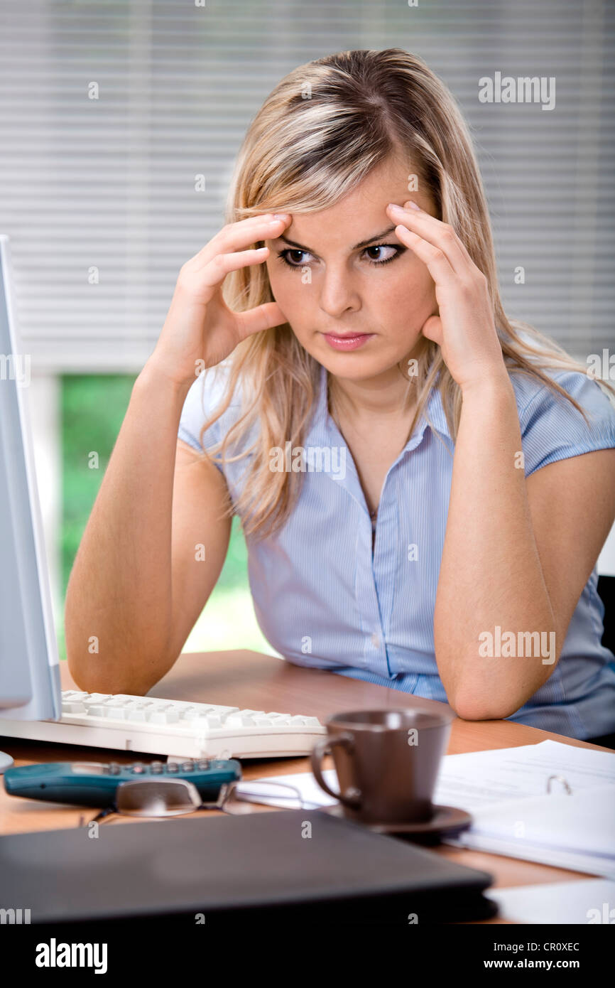 A businesswoman in the office Stock Photo - Alamy