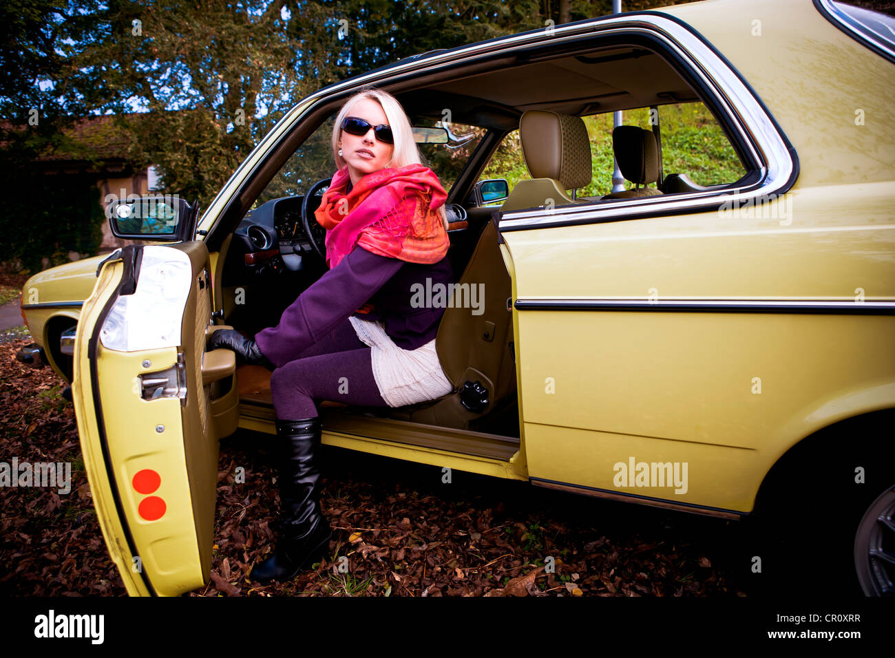 Classic mercedes young woman hi-res stock photography and images - Alamy