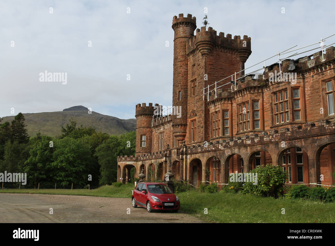 Exterior of Kinloch Castle Isle of Rum Scotland June 2012 Stock Photo ...