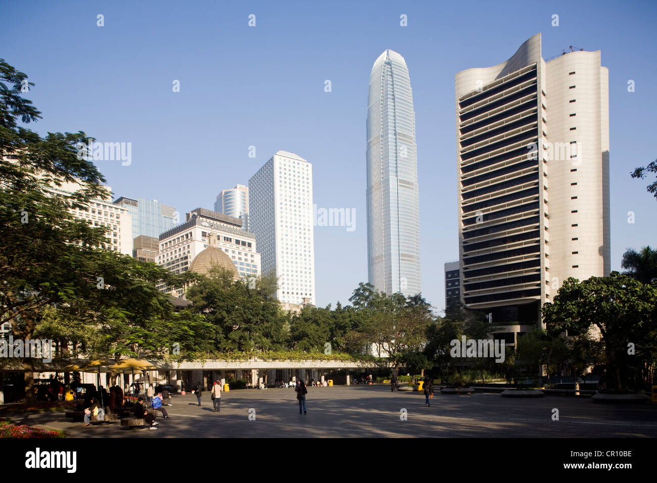 China, Hong Kong, Two IFC Tower by the architect Cesar Pelli seen from ...