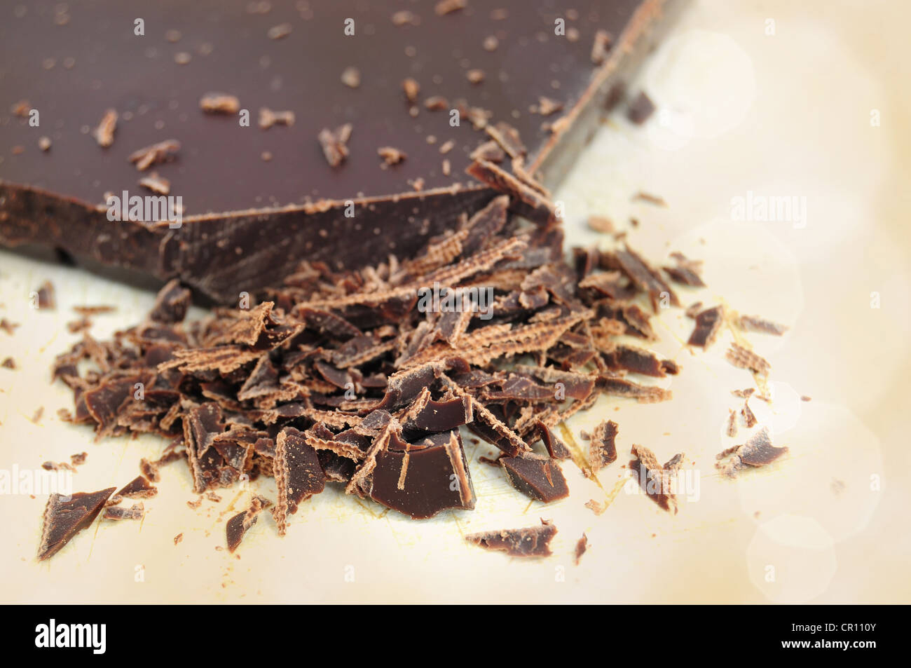 Extreme closeup of chopped chocolate pieces Stock Photo - Alamy
