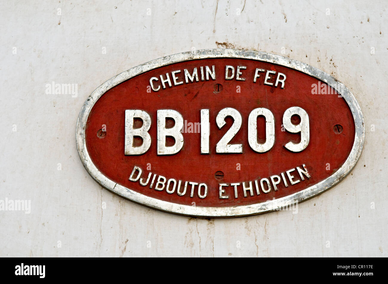 Ethiopia, Afar Region, Awash Saba, train on the only railway line ...