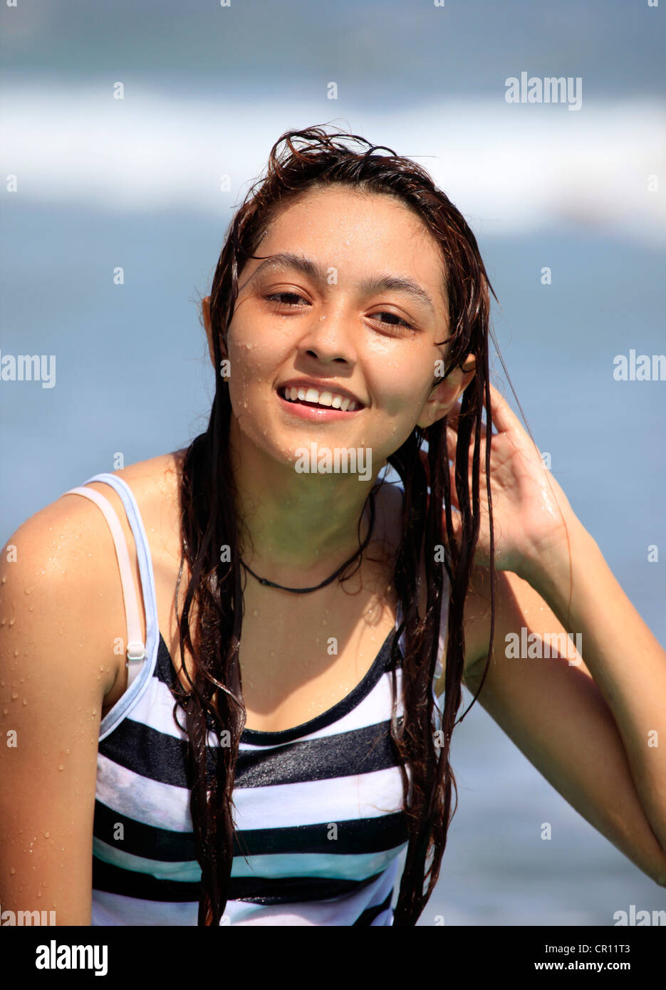 Portrait of the beautiful Asian girl. Indonesia. Java Stock Photo - Alamy