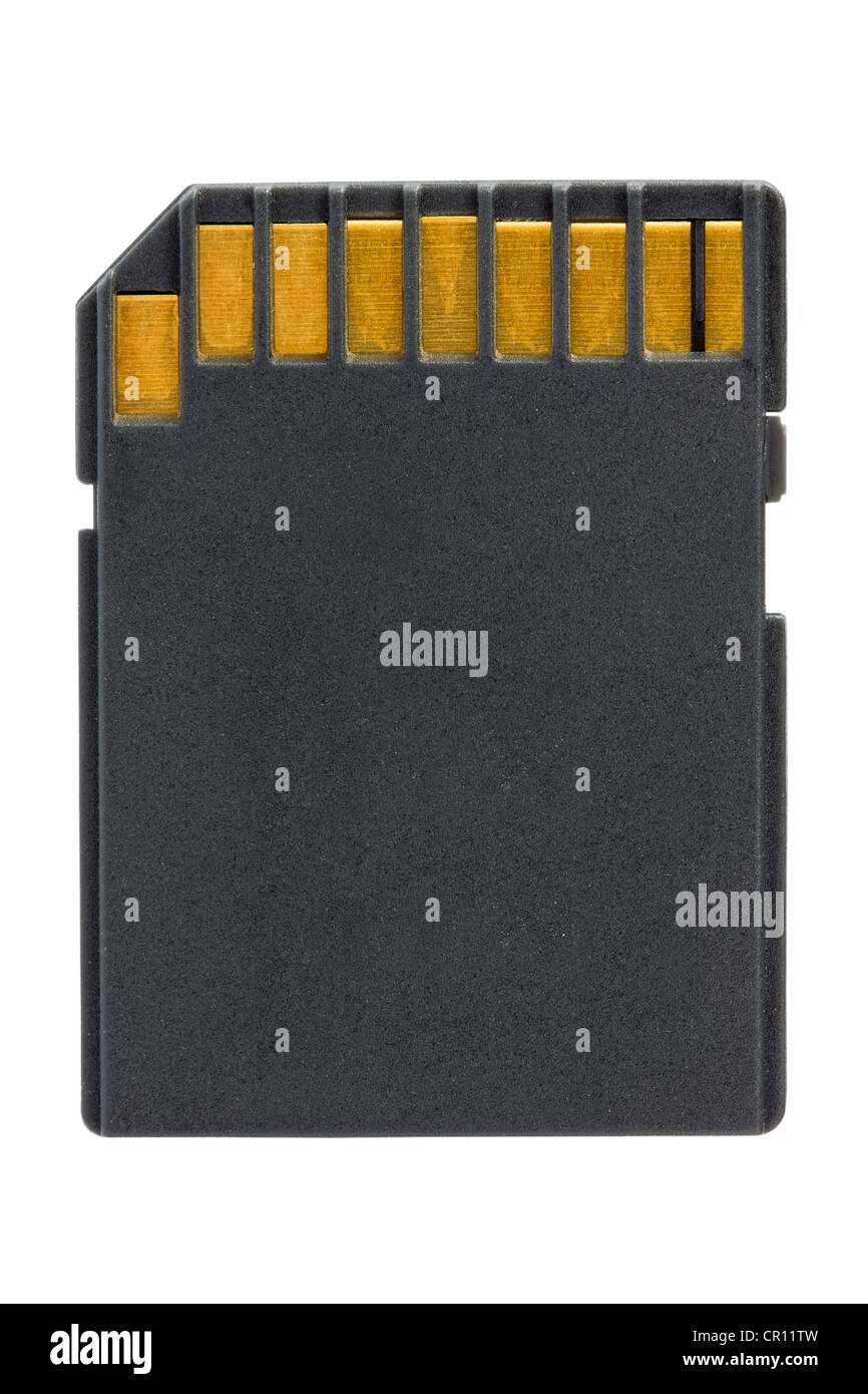 Black SD Memory Card. Isolated on white background Stock Photo - Alamy