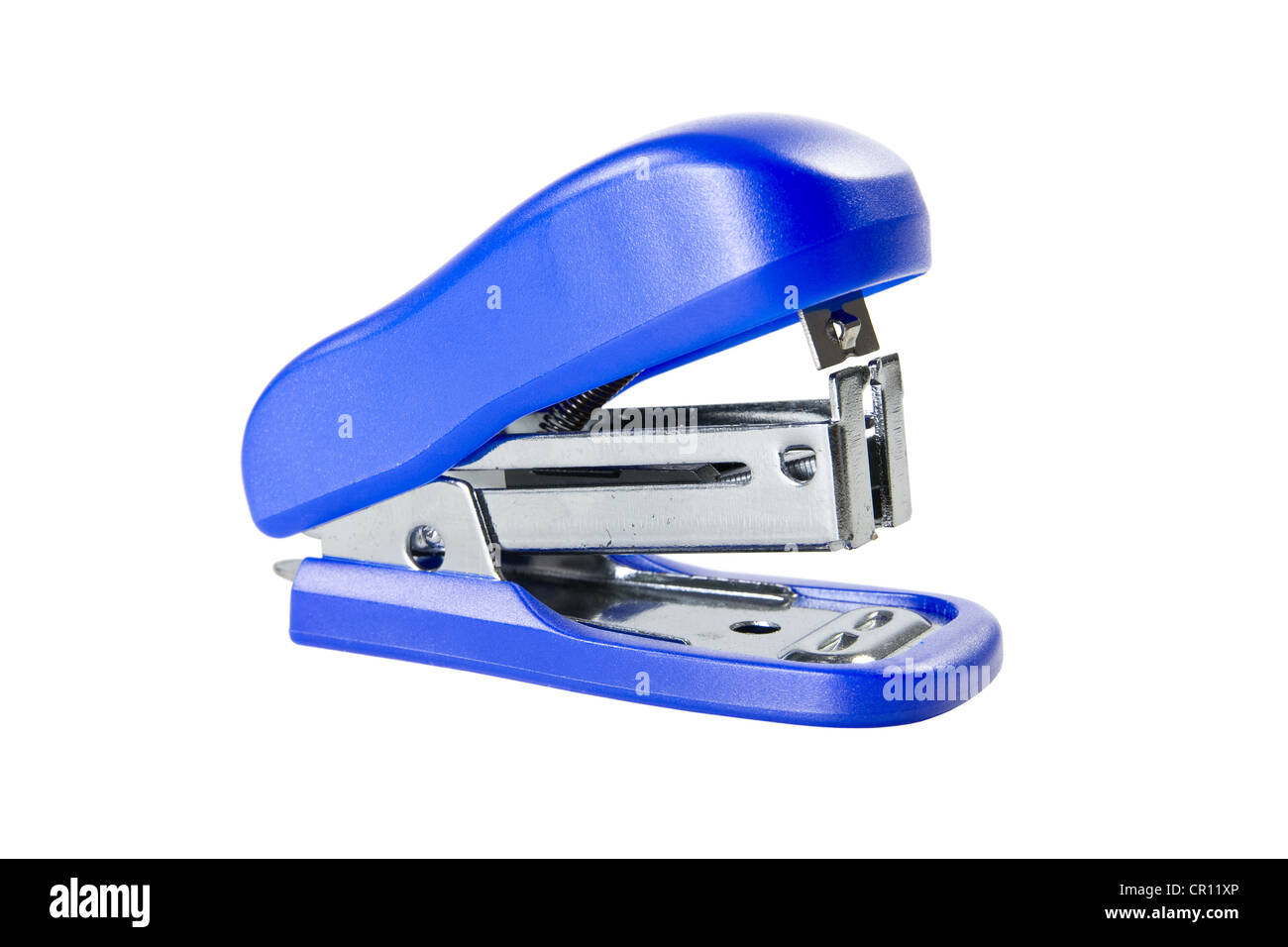 Blue mini stapler isolated on white background Stock Photo - Alamy