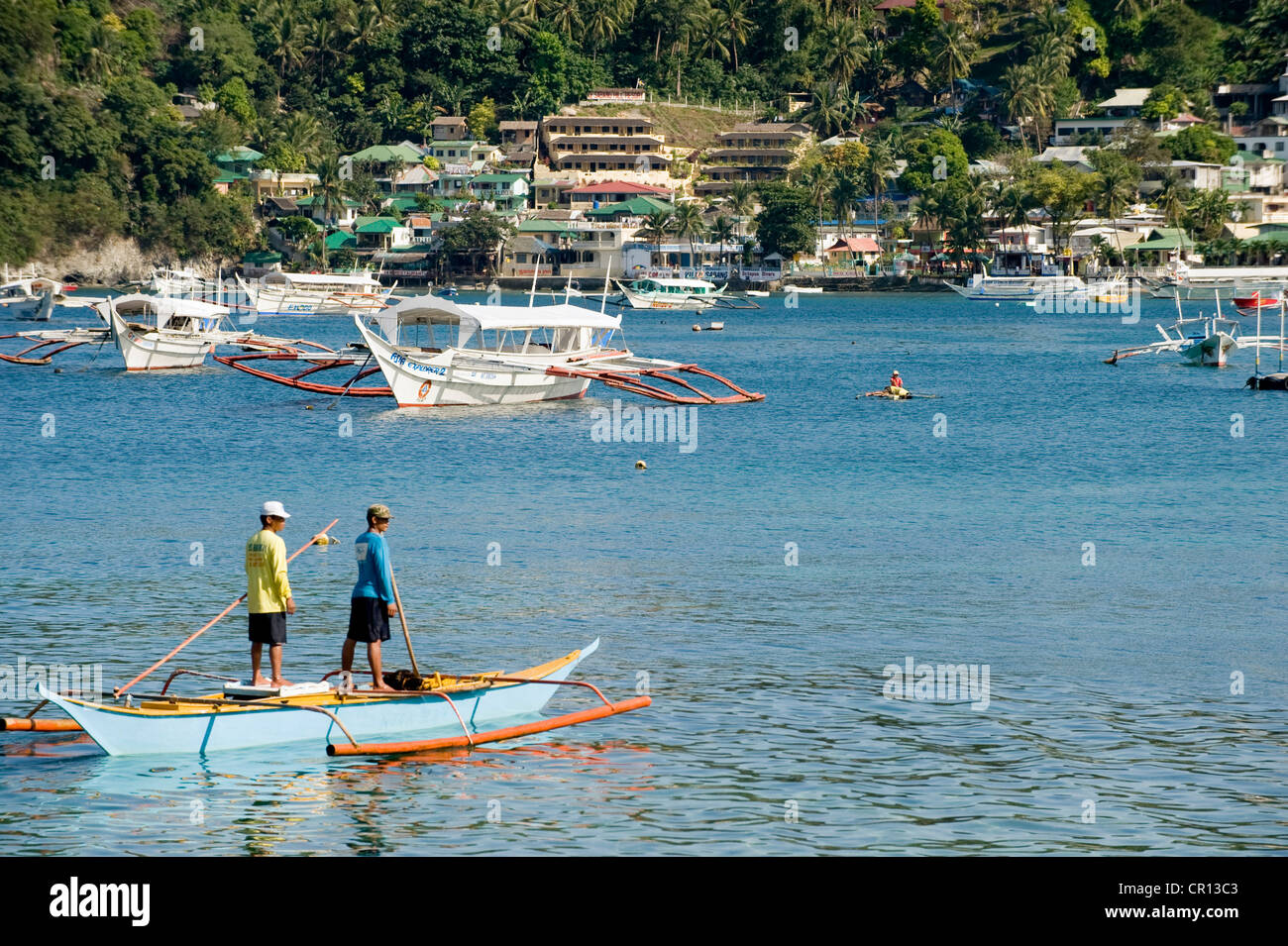Philippines, Mindoro Island, sea resort of Puerto Galera, the beach of ...