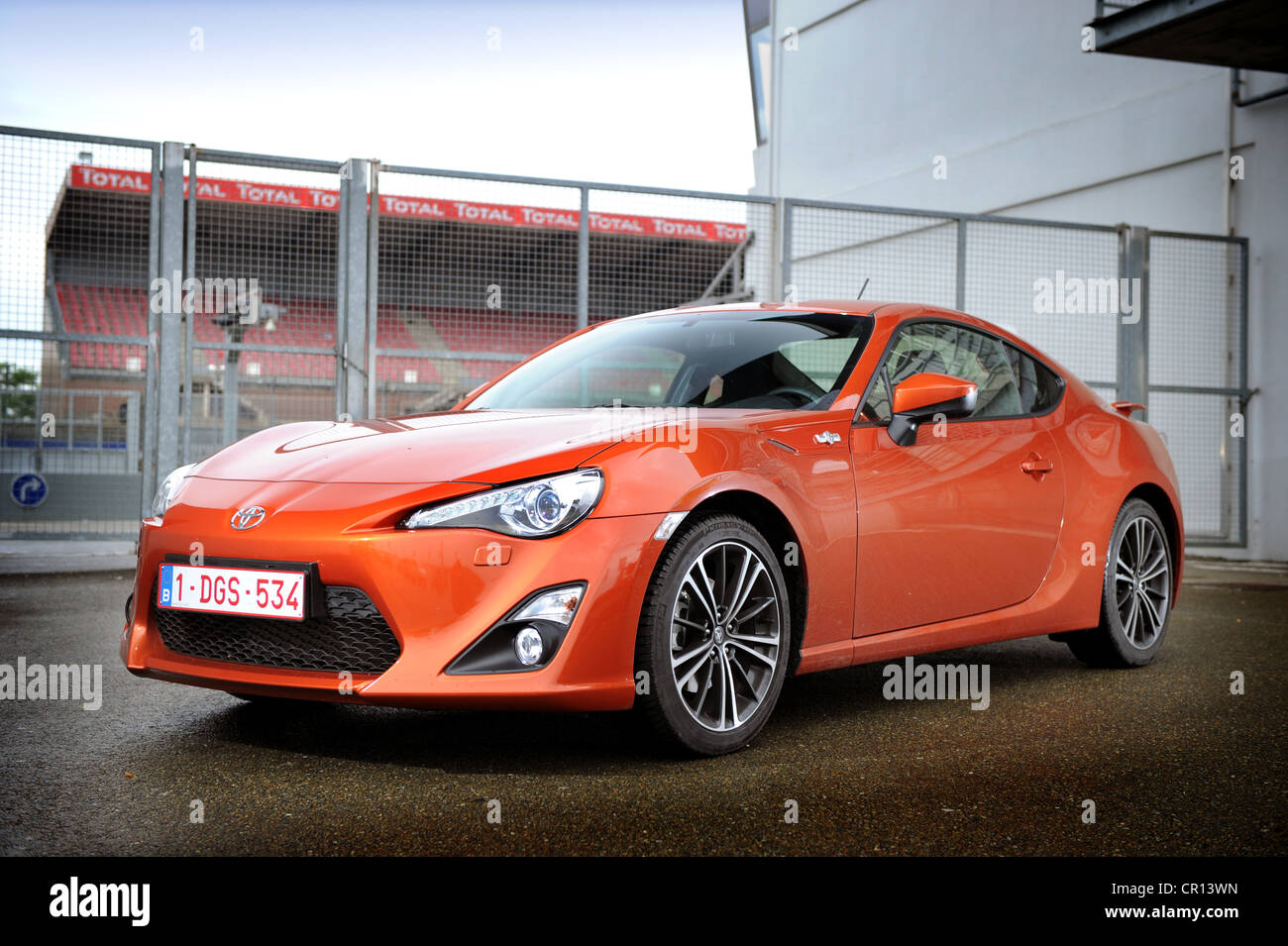 2012 Toyota GT 86 in orange at le mans Stock Photo - Alamy