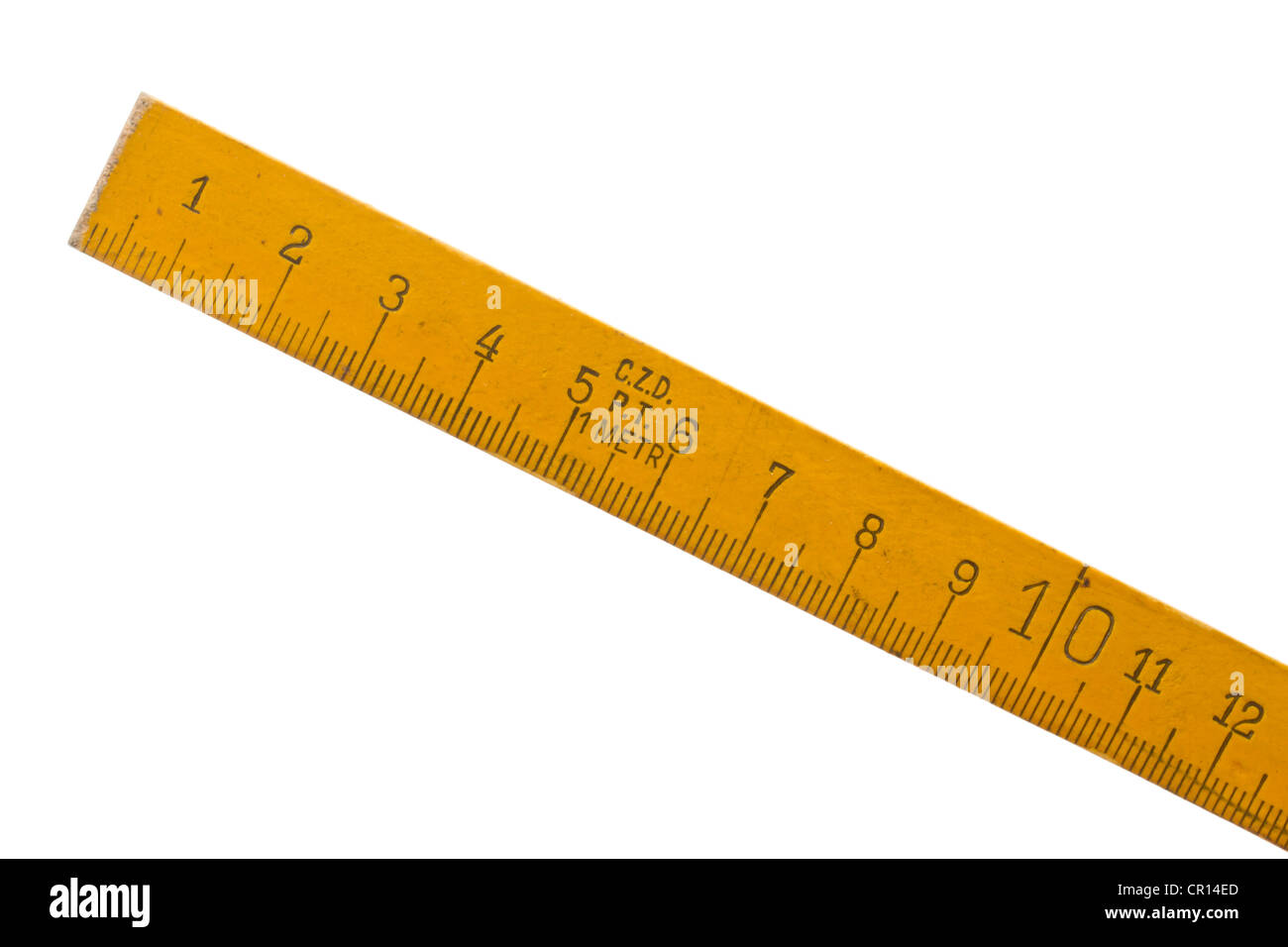 wood ruler isolated on white background Stock Photo - Alamy