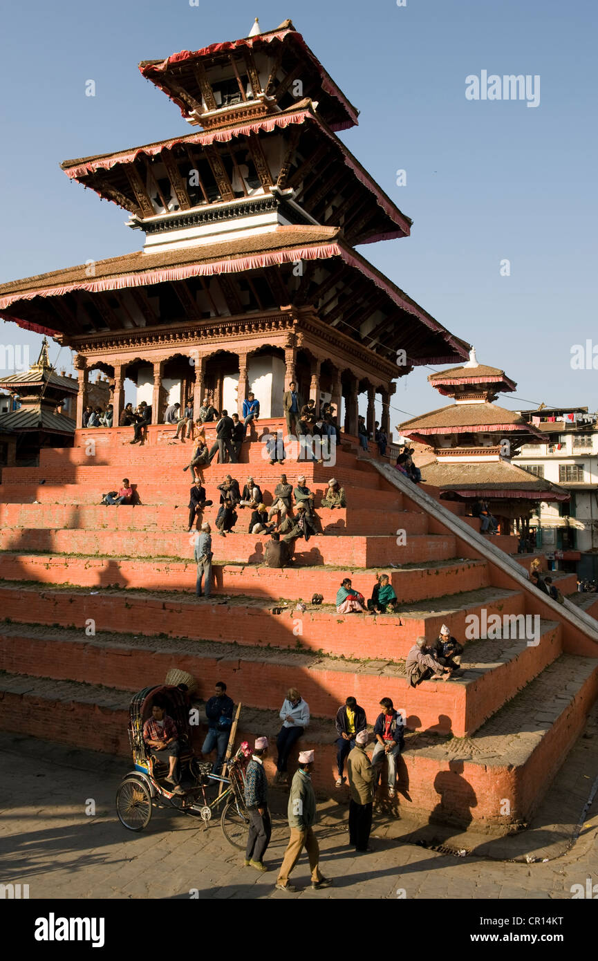 Kathmandu durbar square man traditional High Resolution Stock ...