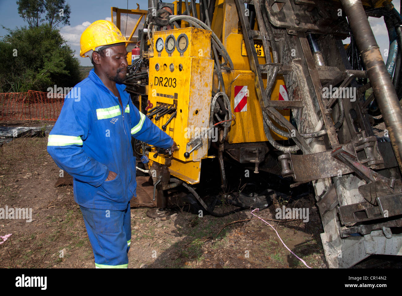 Exploration Drill rig in operation in West Kenya, Africa Stock Photo ...