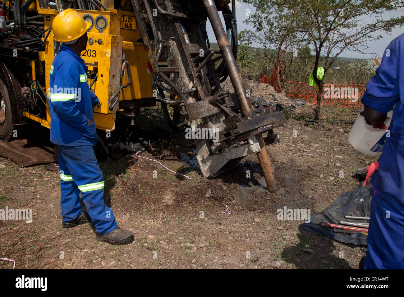 Exploration Drill rig in operation in West Kenya, Africa Stock Photo ...