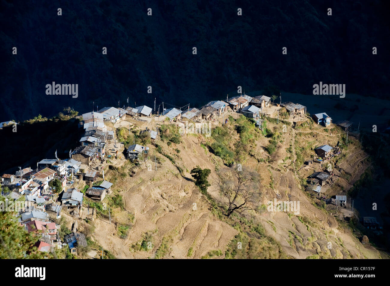 Nepal, Bagmati Zone, Langtang National Park, Thulo Syabru Stock Photo ...