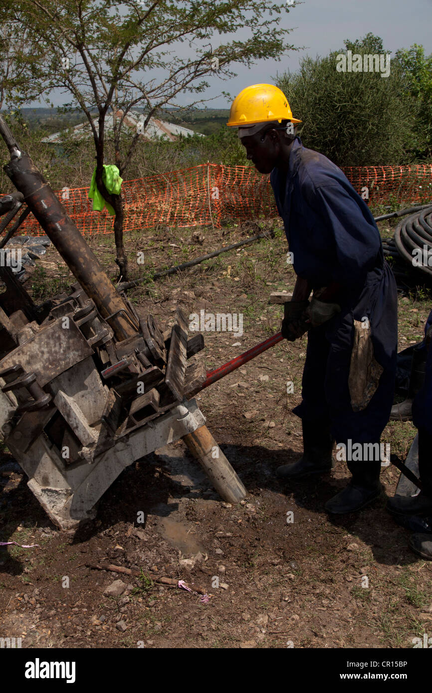 Exploration Drill rig in operation in West Kenya, Africa Stock Photo ...