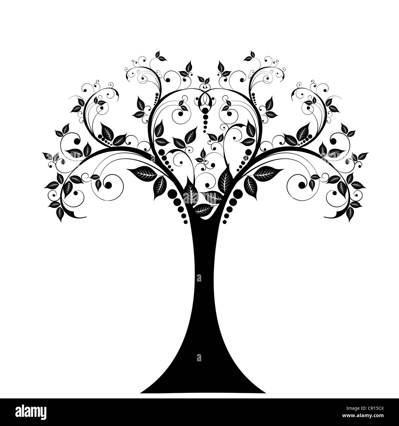 Art tree isolated on white background Stock Photo - Alamy