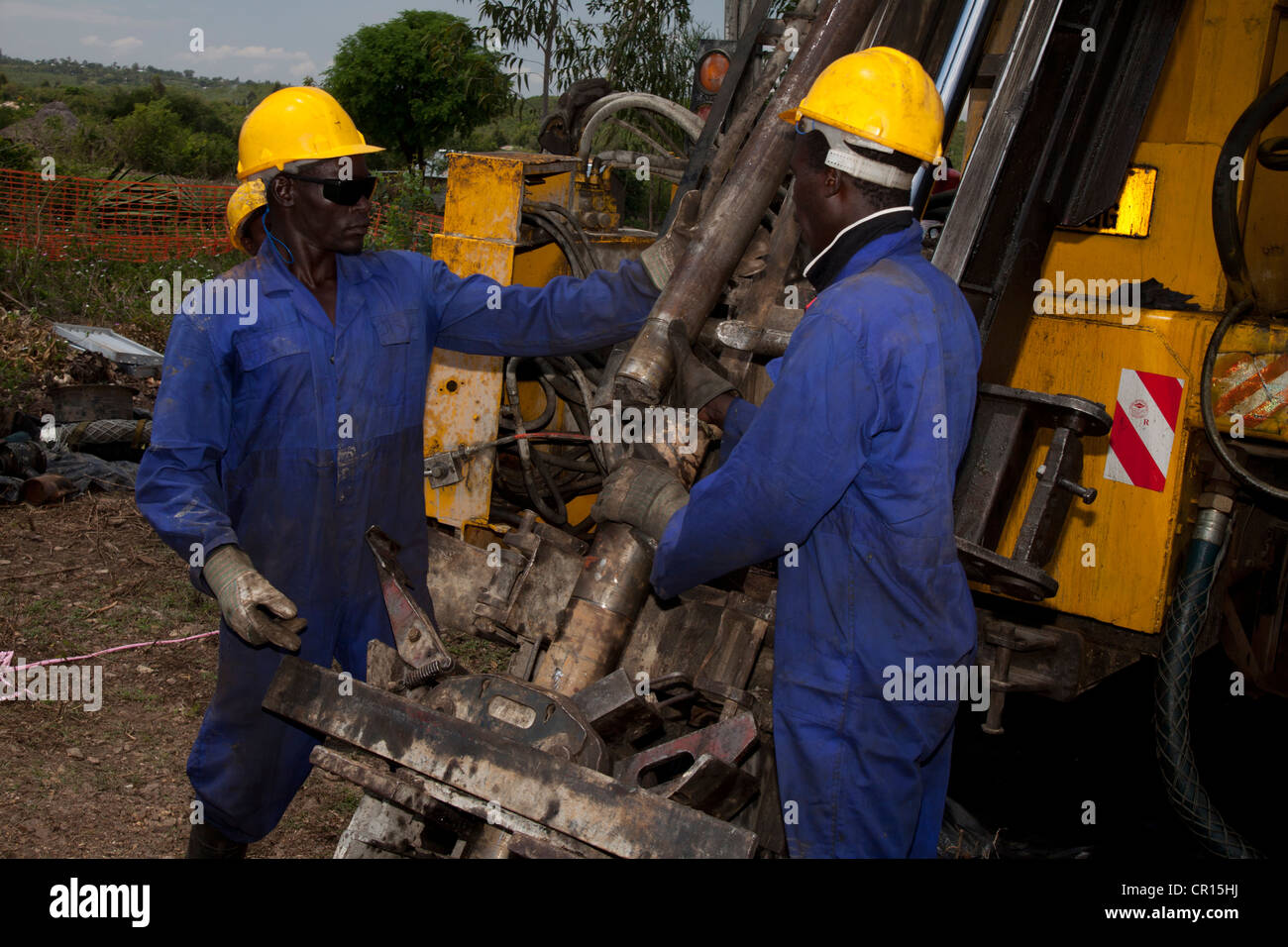 Exploration Drill rig in operation in West Kenya, Africa Stock Photo ...